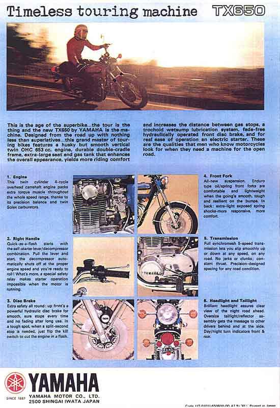 1973 Yamaha XS 650 / TX 650